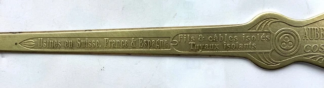 ANCIEN COUPE LETTRE Aubert Grenier & Cie Cossonay Gare Suisse Fils ...