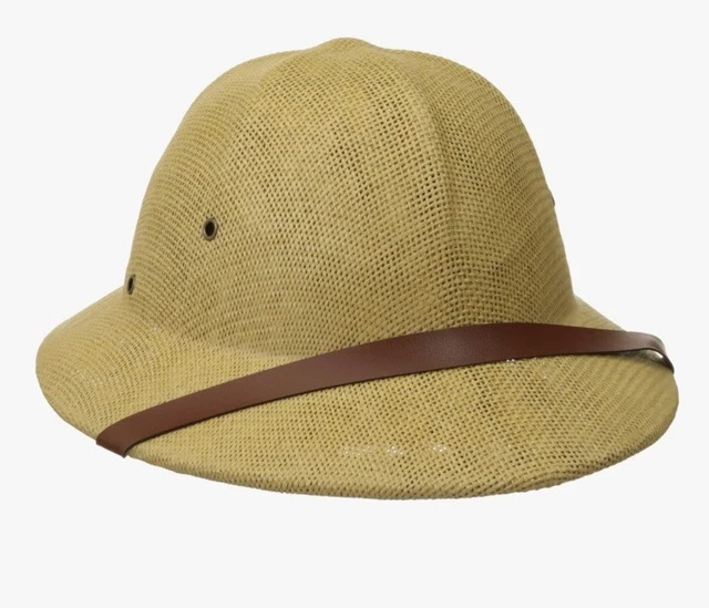 MEN'S ADULT PITH Helmet One Size Tan £26.78 - PicClick UK