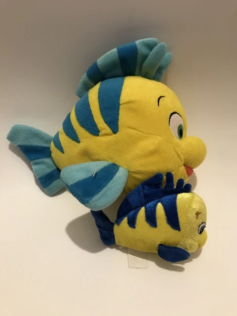 OFFICIAL LITTLE MERMAID Walt Disney World Flounder Fish Plush Soft Toy ...