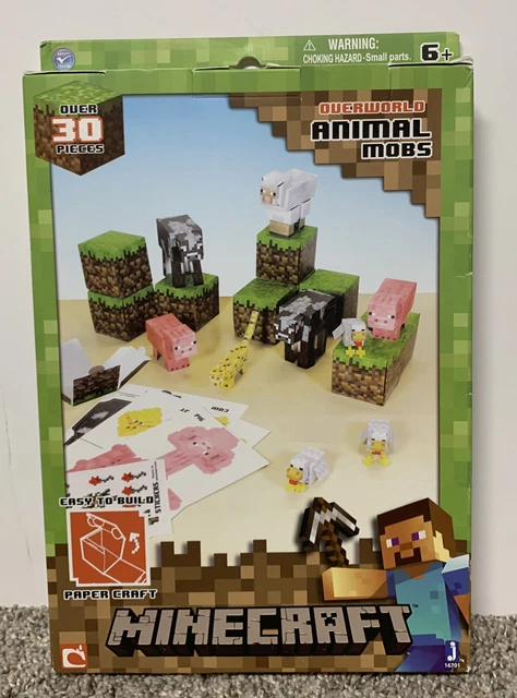 MINECRAFT OVERWORLD PAPERCRAFT Animal Mobs 30 Pieces New LOOK!! £28.50 ...