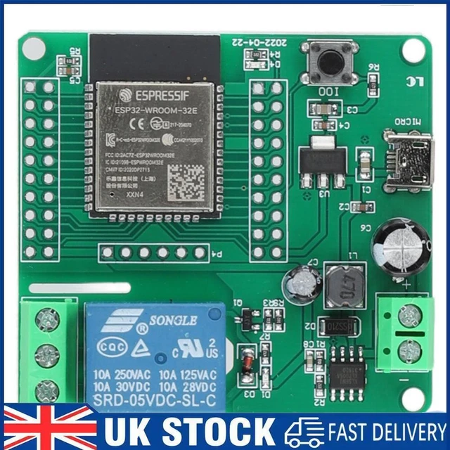 ESP32 ESP32-WROOM DEVELOPMENT Board 1/2/8 Channel ESP32 WIFI BT BLE Relay Module £10.49 ...