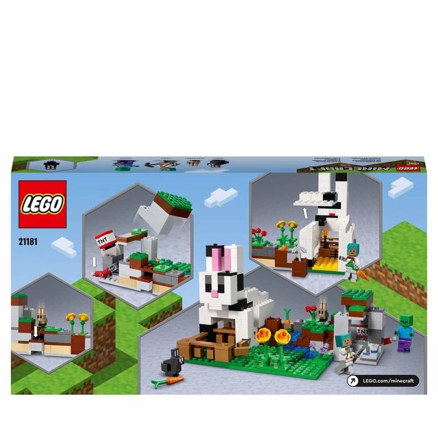 LEGO MINECRAFT THE Rabbit Ranch House with Animals Set 21181 £16.00 ...