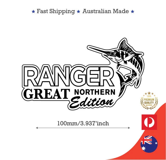 RANGER GREAT NORTHERN EDITION MARLIN STICKER DECAL 4x4 4WD CAR UTE FORD ...