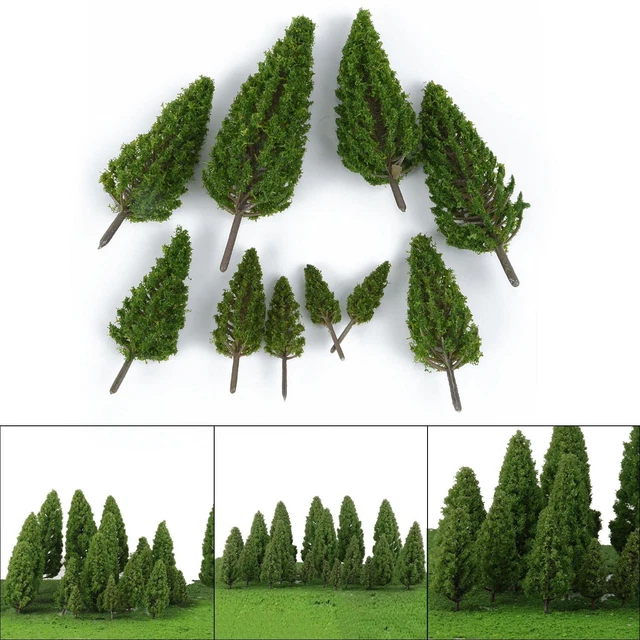 20 PIÈCES 1501400 arbres modèles verts pour aménagement de paysage ...