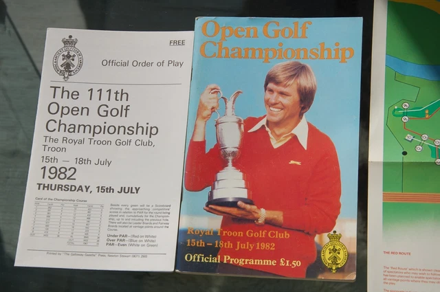 RARE 1982 British Open Golf Programme, Course Map, Order of Play Royal ...
