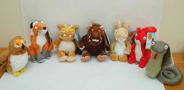 THE GRUFFALO PLUSH Soft Toy Full Set Mouse Fox, Snake, Owl, Squirrel ...