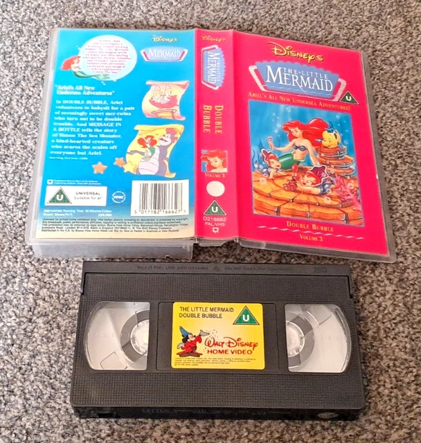 DISNEY THE LITTLE Mermaid Double Bubble Volume 3 Pal Vhs Video Kids ...