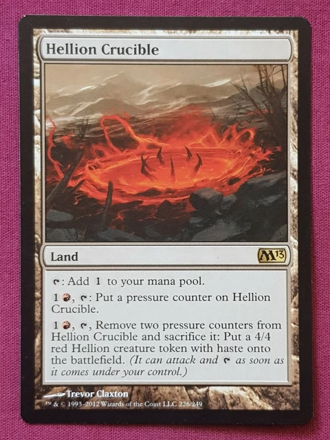 MAGIC THE GATHERING 2013 CORE SET M13 HELLION CRUCIBLE land card MTG ...