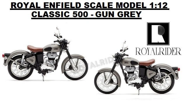 100% VÉRITABLE ROYAL Enfield "GUN GREY SCALE MODEL" pour CLASSIC 350/ ...