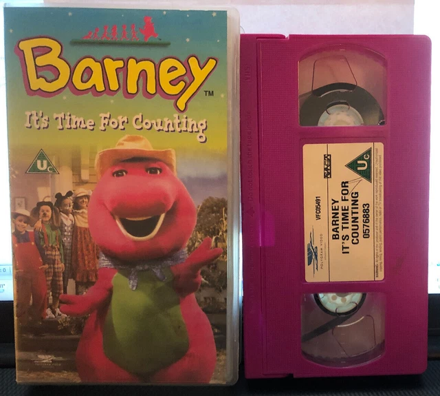BARNEY THE DINOSAUR BARNEY IT'S TIME FOR COUNTING PAL VHS [Pink VHS ...