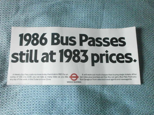 LONDON TRANSPORT ROUTEMASTER/TITAN/METRO bus interior poster-1986 Bus ...