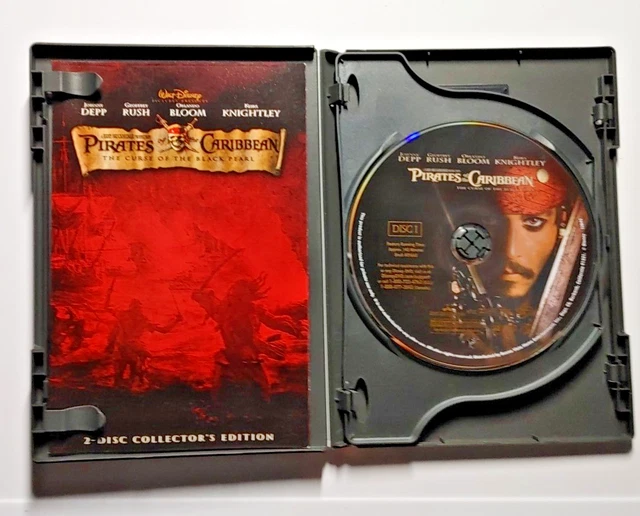 PIRATES OF THE Caribbean The Curse of the Black Pearl 2 Disc Collector ...