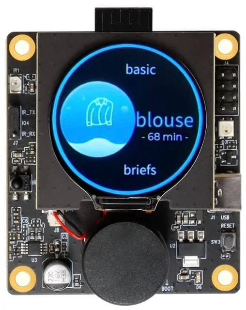 ELECROW ESP32-C3-LCD KIT, Entwicklungsboard mit 1.28 Zoll Display ...