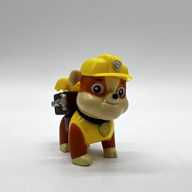 PAW PATROL 6& Rubble Jumbo Rescue Pup Figure Pop Open Sides Spin Master ...