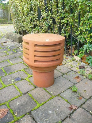 TERRACOTTA CLAY GAS Flue Terminal Fire Vent Chimney Cowl Architectural ...