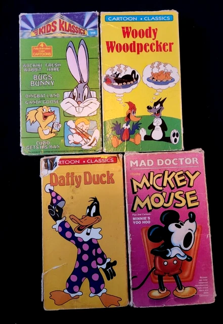 CLASSIC CARTOON VHS Lot Bugs Bunny 1989 Porky Pig Betty Boop Excellent ...