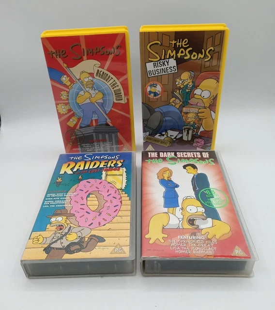 THE SIMPSONS VHS Bundle - Risky Business, Against the World, Raiders ...