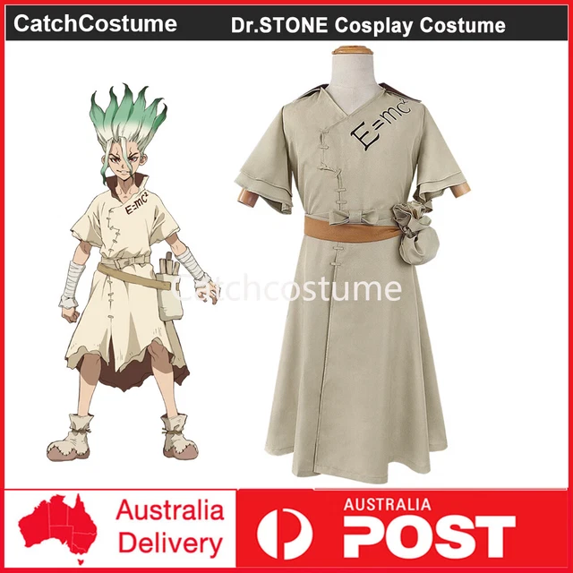 ANIME DR.STONE ISHIGAMI Senkuu Cosplay Costume Full Set Carnival Party ...