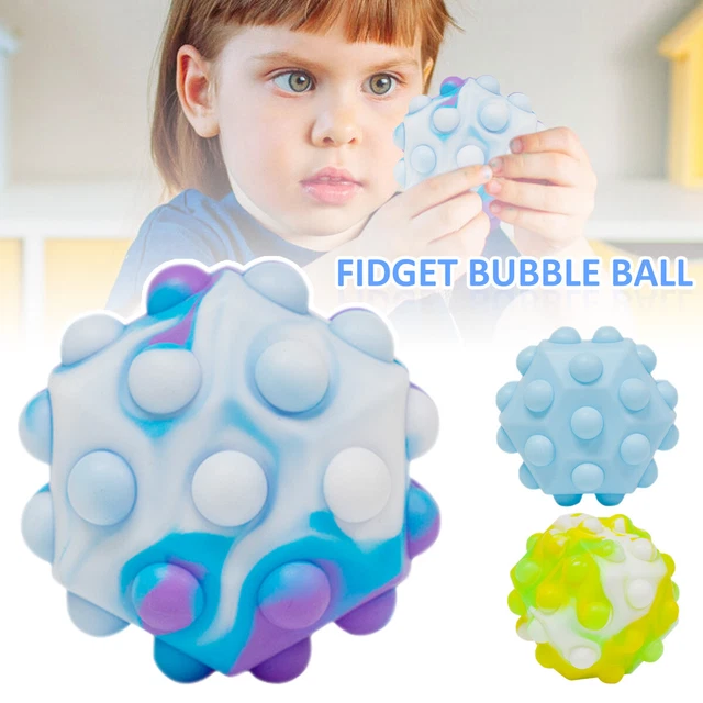 3D SQUEEZE DECOMPRESSION Vir-us Ball Popit Bubble Sensory Fidget Toy ...