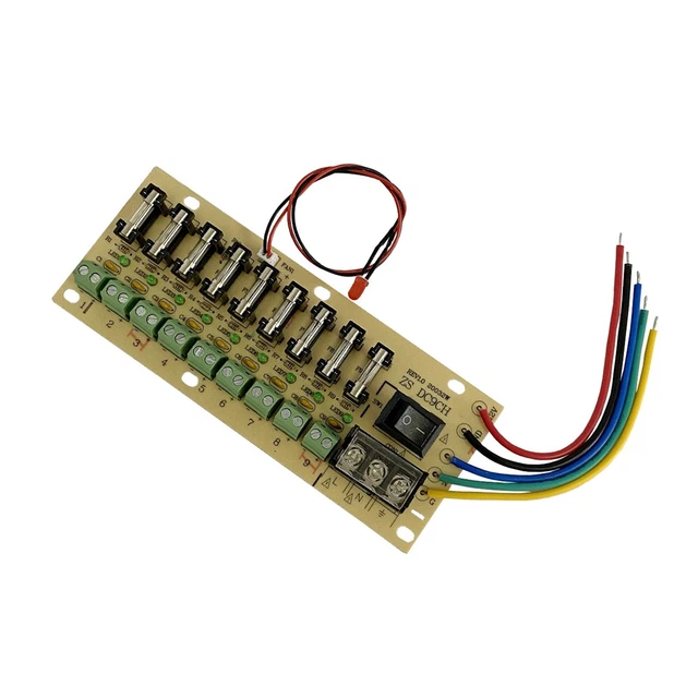 12V DC POWER distribution 9-way PCB board for switching power supply ...