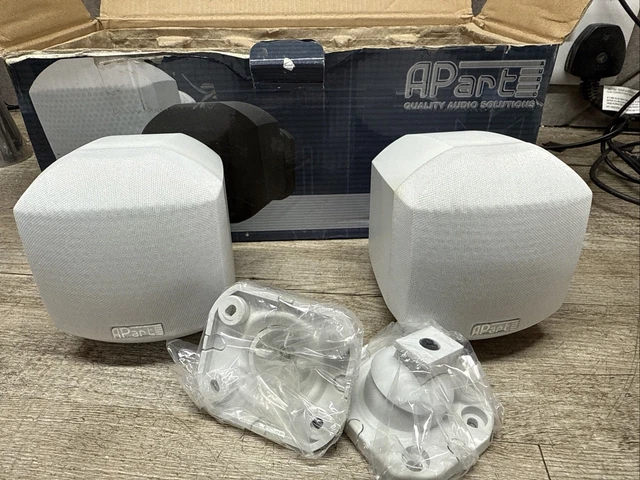 2 X APART MASK2-W White " Speaker 2 Speakers with Brackets £49.99 ...