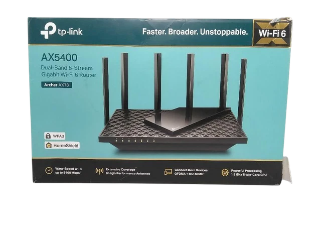 TP-LINK AX5400 WIFI 6 Router Dual Band Gigabit Wireless Internet Router ...
