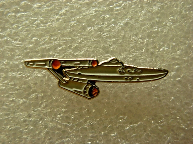 USS ENTERPRISE PIN badge. Star trek starship. Metal Enamel £1.70 ...