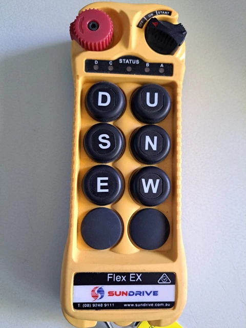 FLEX 6EX SUNDRIVE- Overhead Crane Hoist Radio Remote Control 6 Button ...