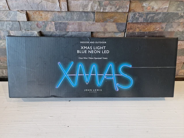 JOHN LEWIS BLUE Neon Xmas Light LED Sign. Christmas - Working. £24.95 ...