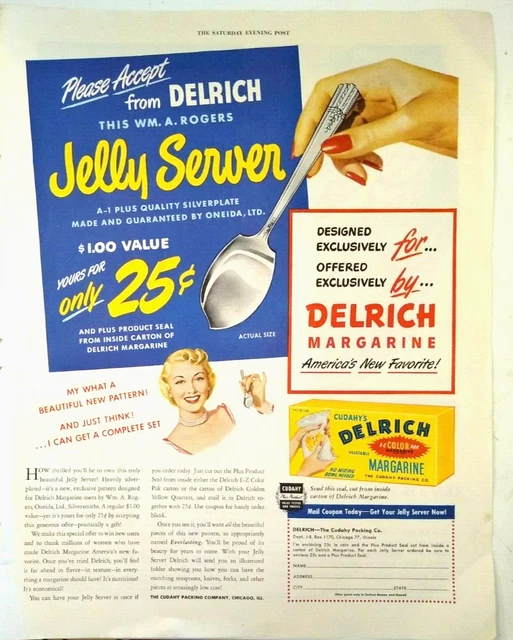 DELRICH MARGARINE JELLY Server 1949 Print Ad £12.09 - PicClick UK