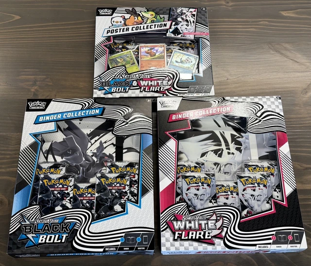 POKEMON BLACK BOLT White Flare Binder Collection Set + Poster ...