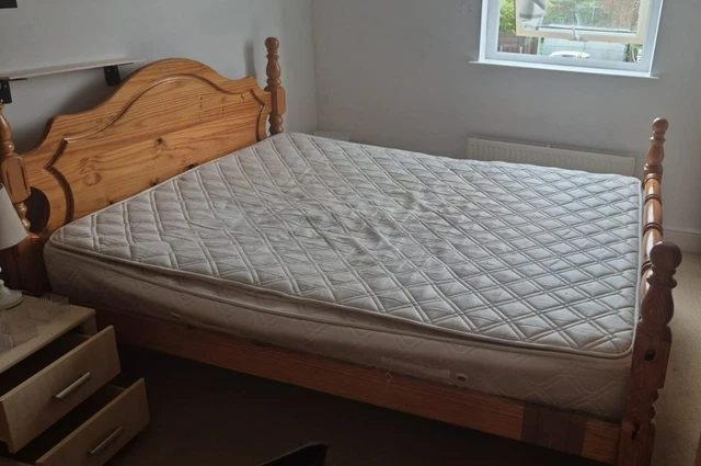 KING SIZE BED and mattress -used £84.38 - PicClick UK