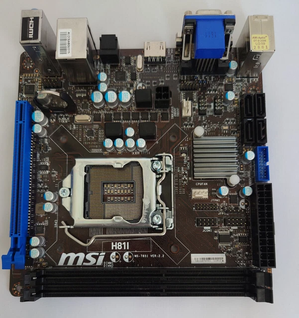 MSI H81I MINI-ITX Motherboard Socket 1150 UNTESTED £19.99 - PicClick UK