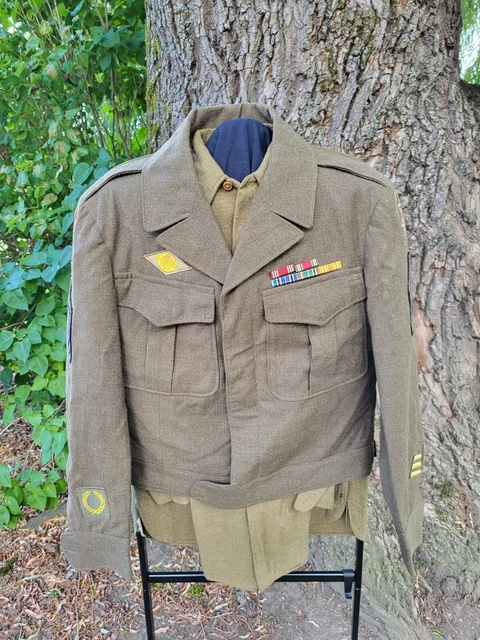 WWII ETO/PTO IKE Jacket-Sergeant 6th Army/ETO w/matching Wool Shirt £74 ...