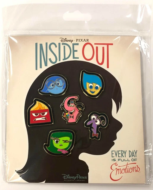DISNEY PARKS PIXAR Inside Out Everyday Is Full of Emotions Joy 6 Pin ...