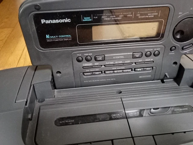 PANASONIC RX-DT707 RADIO Cassette Player Boombox with Remote Manual ...