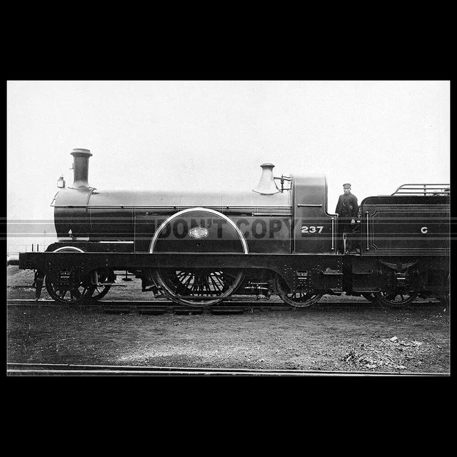 PHOTO T.000521 STEAM LOCOMOTIVE 237 GREAT NORTHERN RAILWAY GNR TRAIN ...