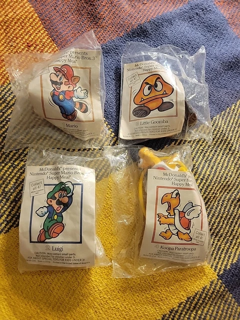 1989 MCDONALDS NINTENDO Super Mario Bros Set Of 4 Sealed !! Vintage $39 ...