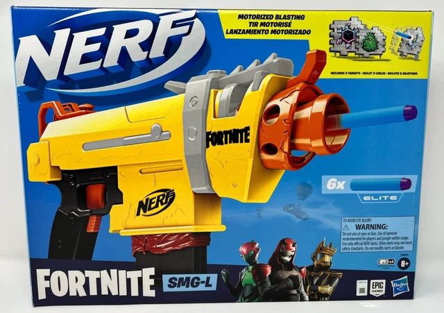 RARE NERF FORTNITE X SMG-L Submachine Gun Legendary Motorized Dart ...