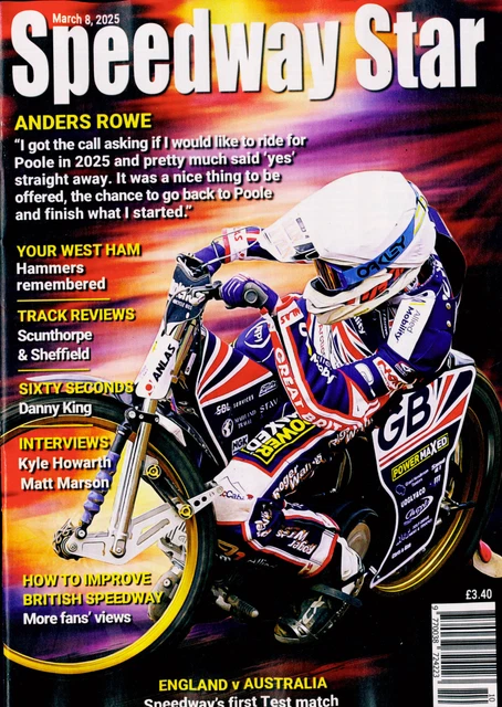 SPEEDWAY STAR MAGAZINE 08/03/2025 £7.07 - PicClick UK