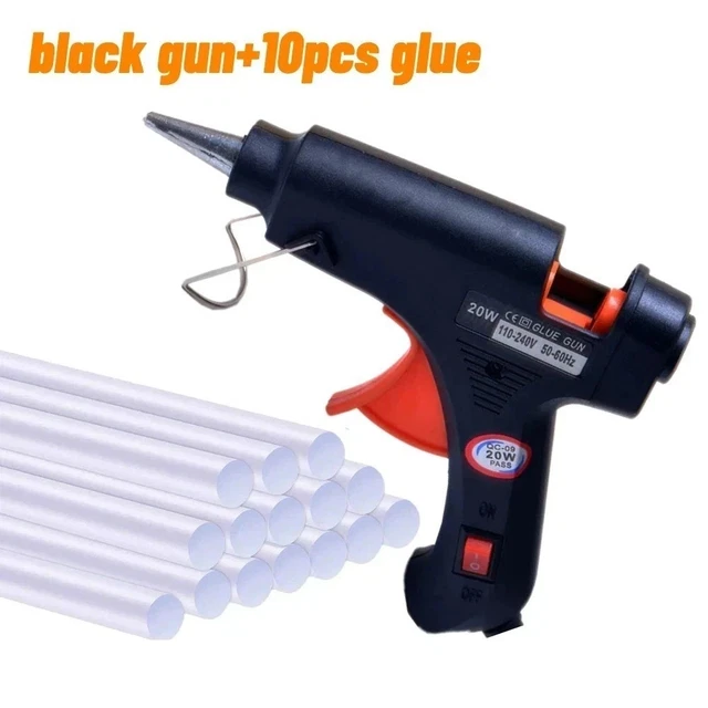 20W MINI HOT Melt Glue Gun with 10×7mm Glue sticks | Electric Heat Tool ...
