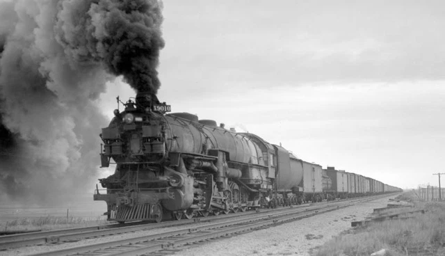 UP UNION PACIFIC train engine No 9010, type 4-12-2 Old Train Photo $9. ...