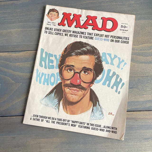 VINTAGE MAD MAGAZINE December 1976 #187 Happy Days & All The Presidents ...