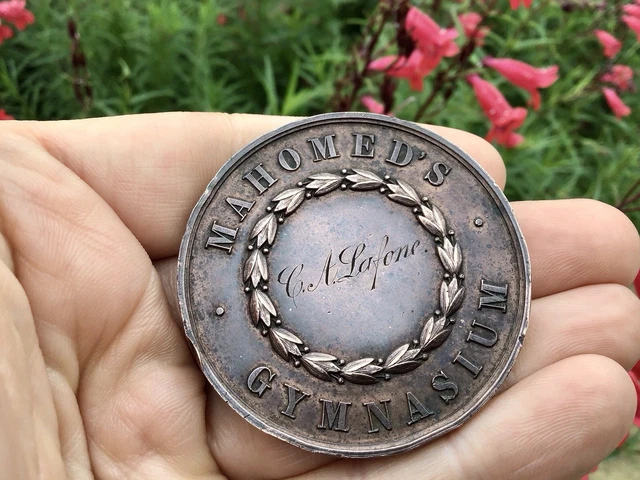 FREDERICK MAHOMED’S GYMNASIUM Brighton Large Bronze Medal/Pass Dated ...