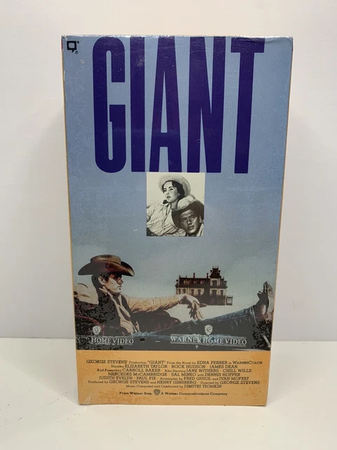 GIANT: 1956 HI-FI VHS Box Set Elizabeth Taylor Rock Hudson James Dean ...