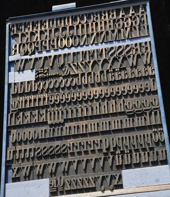 POLICE DE CARACTÈRES à dorer 24mm fer relieur dorure bronze laiton ...