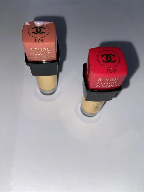 CHANEL ROUGE ALLURE Rouge à lèvres 174 rouge Angelique 102 palpitante ...