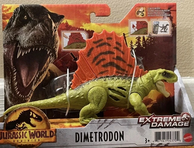 JURASSIC WORLD TOYS Dominion Dimetrodon Extreme Damage 2022 New Mattel ...