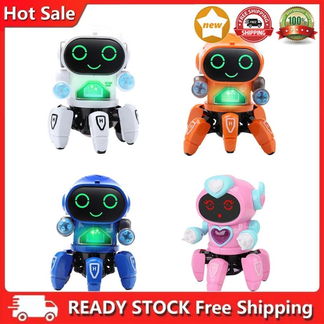 MINI DANCE ROBOTS Smart Electric Robot Toy with Lights & Music for Boys ...