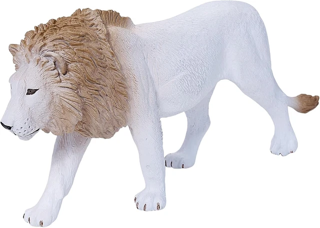 MOJO – WHITE Lion Hand-Painted Toy Figure Wildlife Collection True to ...